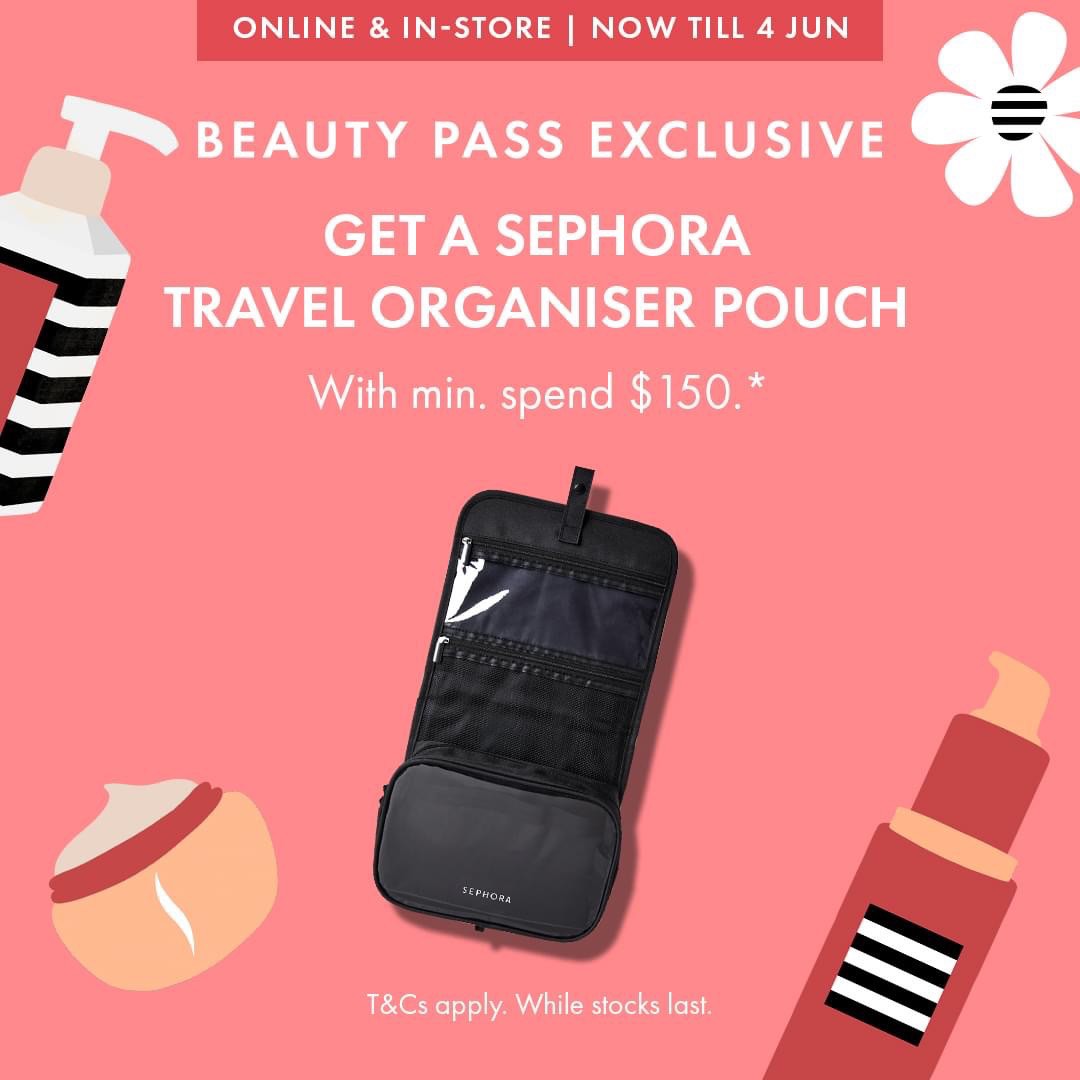 Sephora Travel Organiser Pouch 2023, Women's Fashion, Bags & Wallets ...