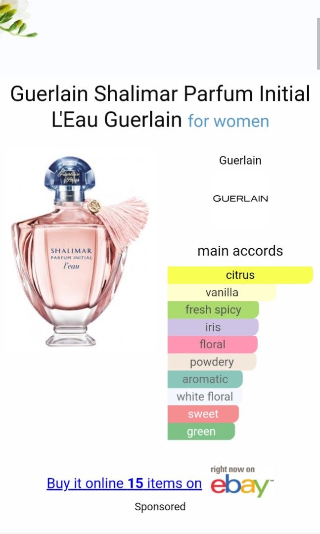 Shalimar Parfum Initial L'Eau 100ml by GUERLAIN Original Tester Eropa ...