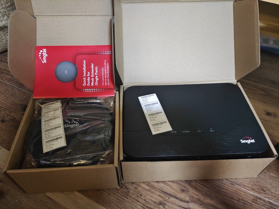 Singtel Mesh Router twin set, Computers & Tech, Office & Business ...