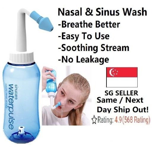 Sinus Nasal Wash Irrigation Bottle Rinse for Allergy Relieve Pressure ...