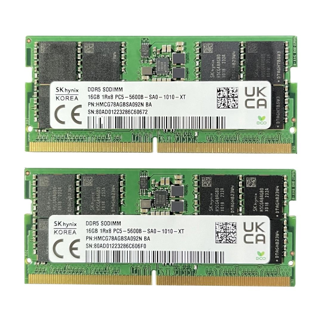 SK Hynix 32GB kit (16GB × 2) DDR5 5600 1.1v SODIMM | LAPTOP ...