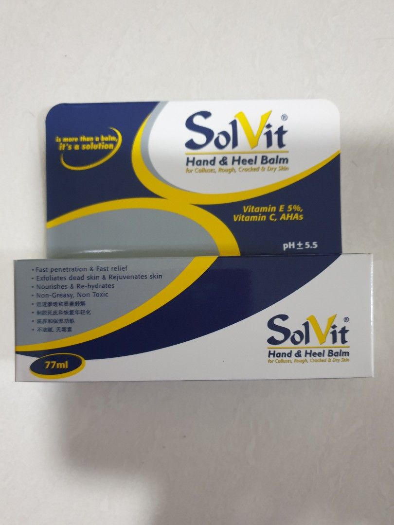 Solvit hand & heel balm, Health & Nutrition, Medical Supplies & Tools ...