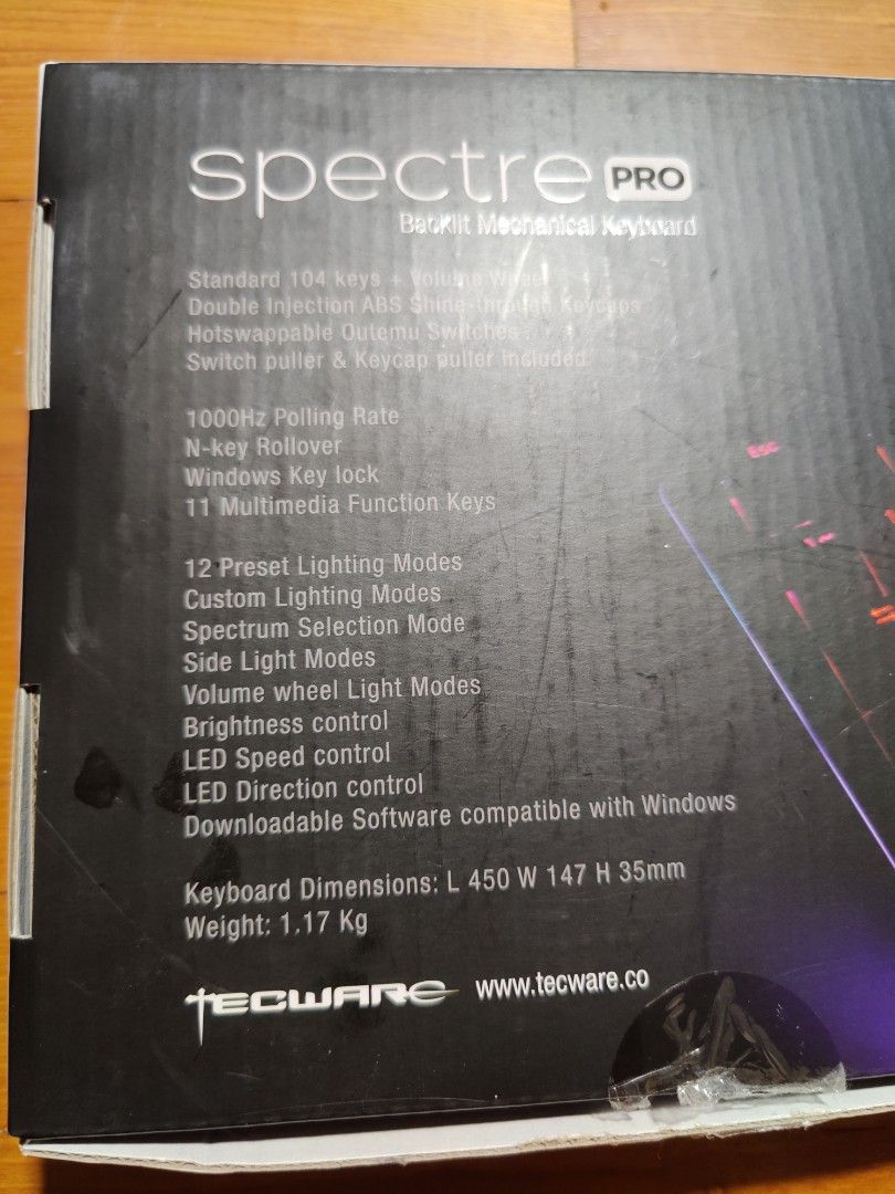 Spectre Pro Keyboard, Computers & Tech, Parts & Accessories, Computer ...