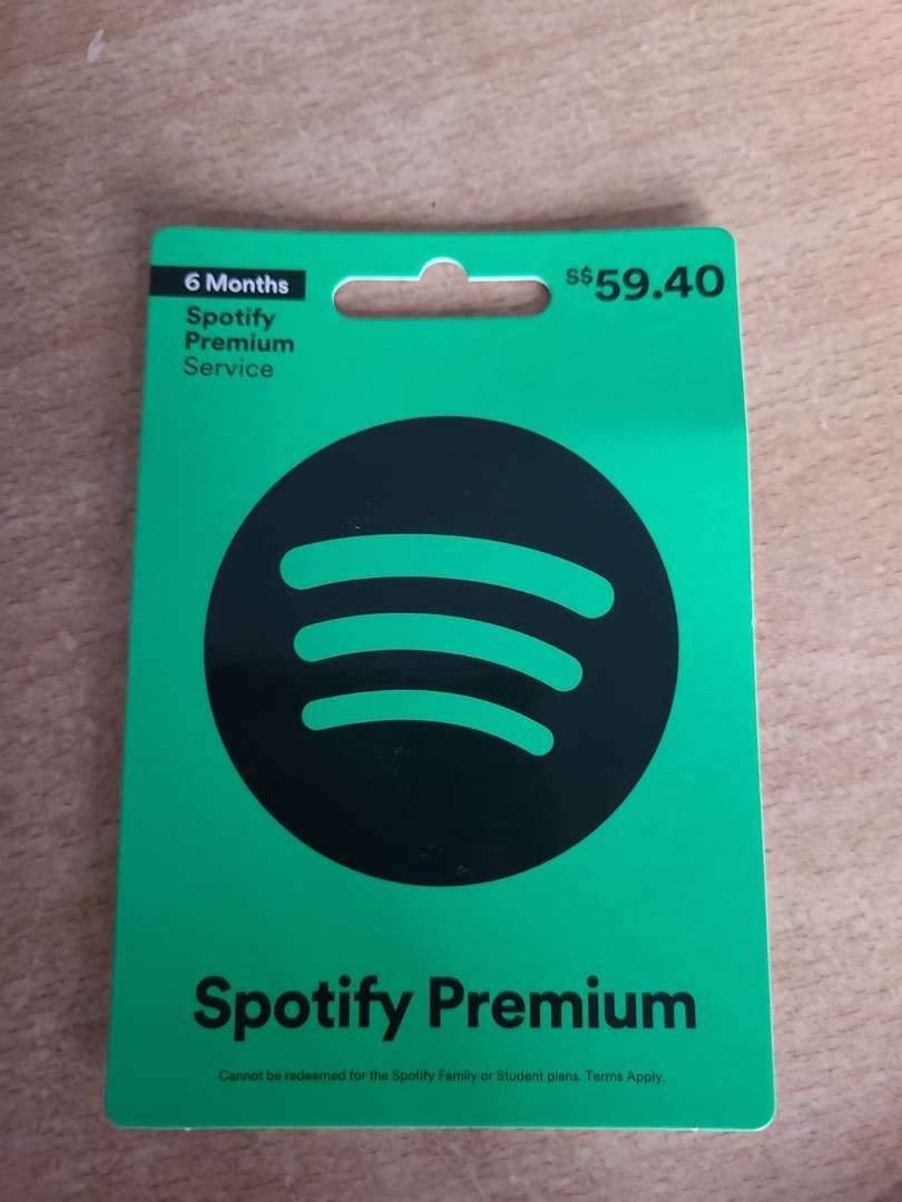 Spotify Premium Gift Card Credits, Hobbies & Toys, Stationery & Craft ...
