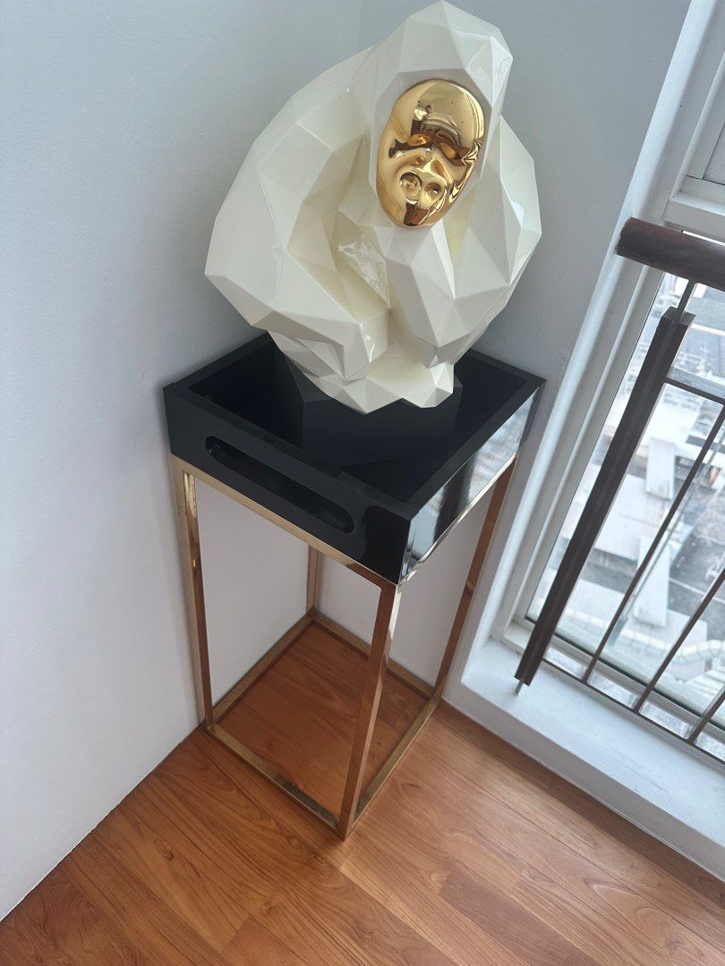 Stand with gold metallic legs, Furniture & Home Living, Furniture ...