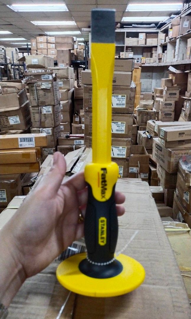 Stanley Fatmax concrete chisel Flat cold chisel with hand guard #16-332 ...