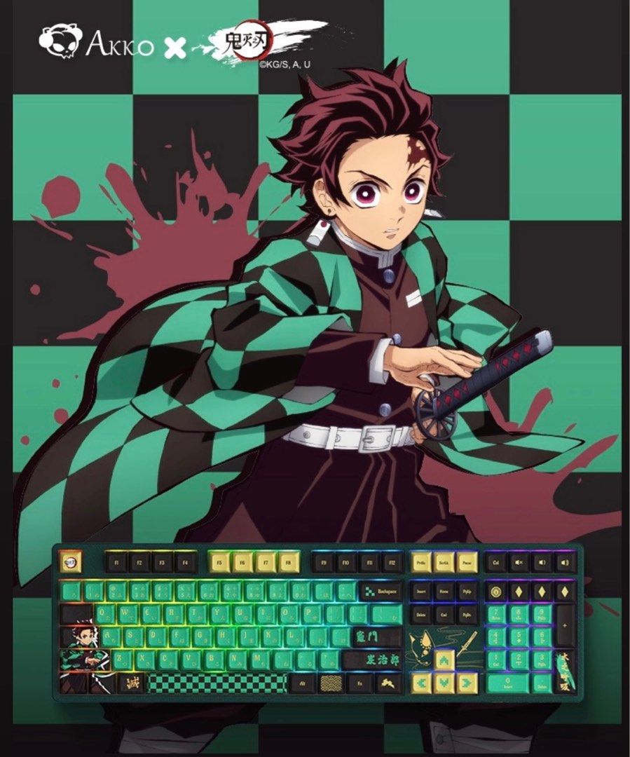 TANJIRO DEMON SLAYER X AKKO (CS; 5108B) PC KEYBOARD (LIGHT UP) / LAPTOP ...