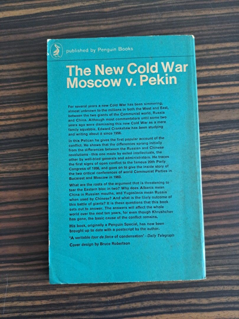 The New Cold War Moscow V. Peking by Edward Crankshaw, Hobbies & Toys ...