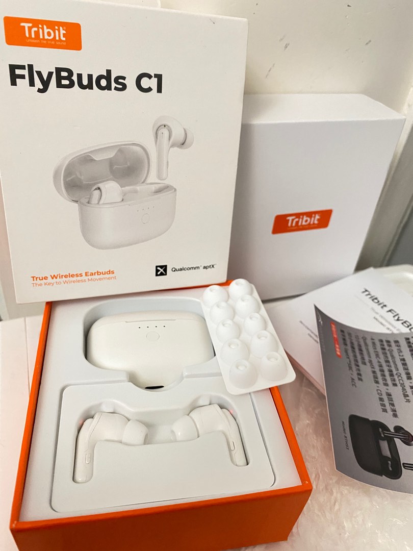 (新）Tribit 最新型號 「Flybuds C1」真無線環境抗噪藍牙耳機, 音響器材, 耳機 - Carousell