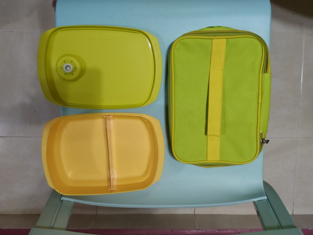 Tupperware Reheatable Divided Lunch Box 1.0L, Furniture & Home Living ...