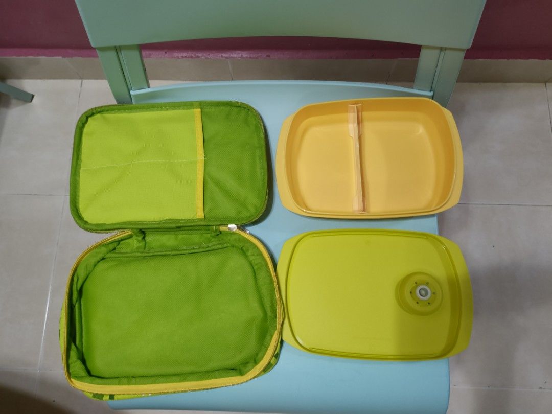 Tupperware Reheatable Divided Lunch Box 1.0L, Furniture & Home Living ...