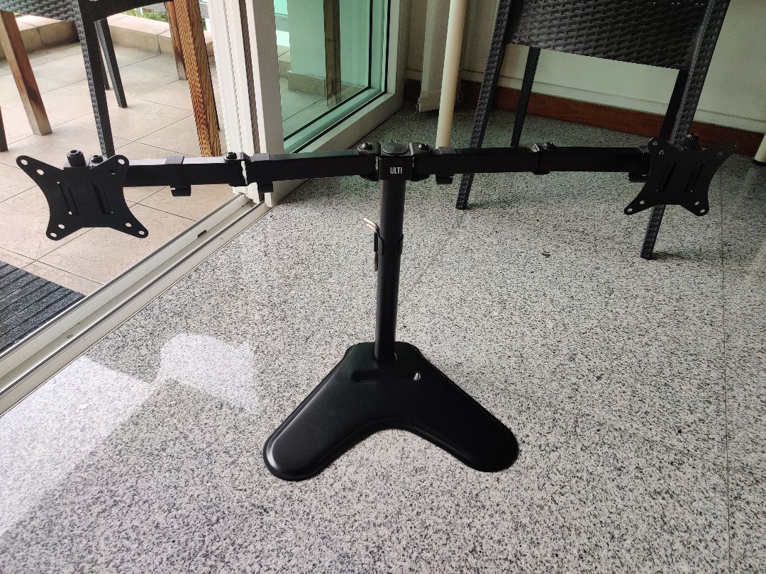 ULTi EVO Dual Monitor Free-Standing Desk Stand Mount for 2 Screens up ...