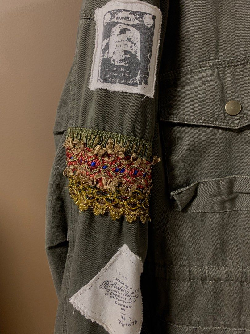 Vintage Military Reworked Jacket, Men's Fashion, Coats, Jackets and Outerwear on Carousell