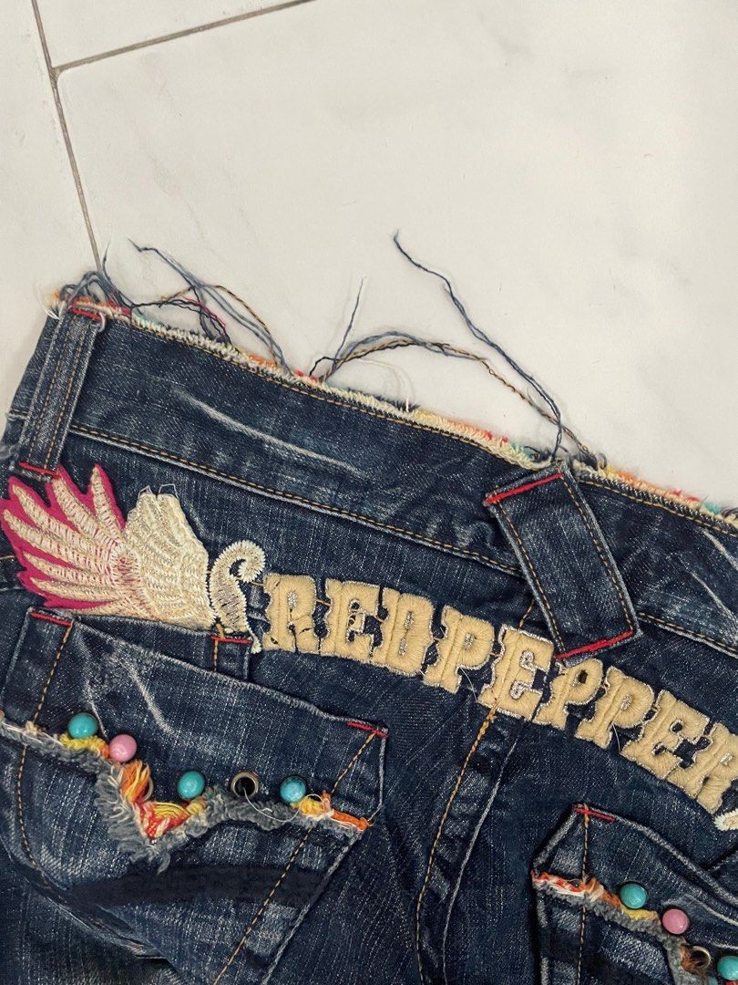 vintage red pepper gold label y2k low waist flare bootcut jeans, Women's Fashion, Bottoms, Jeans ...