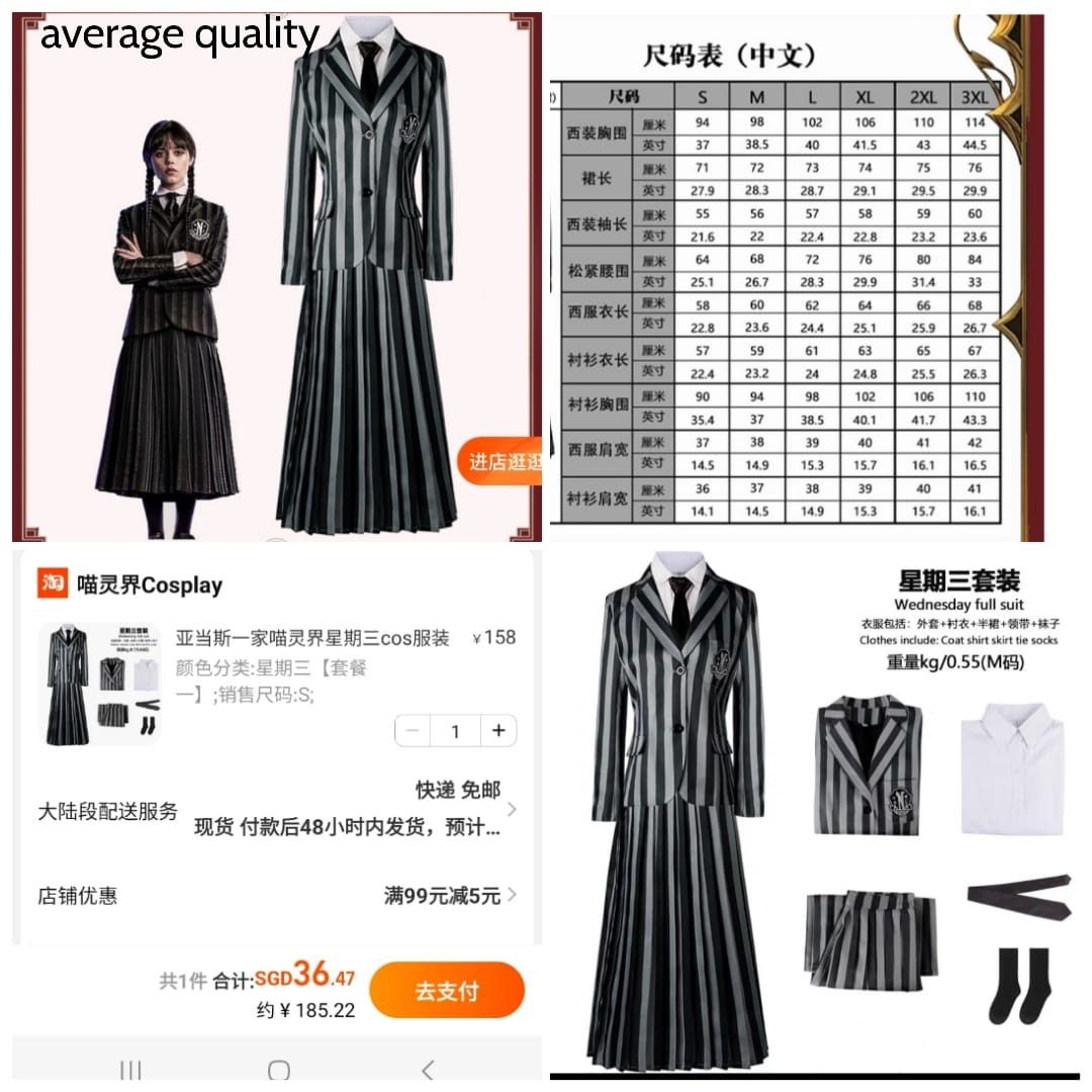 Wednesday Netflix uniform, Women's Fashion, Coats, Jackets and ...