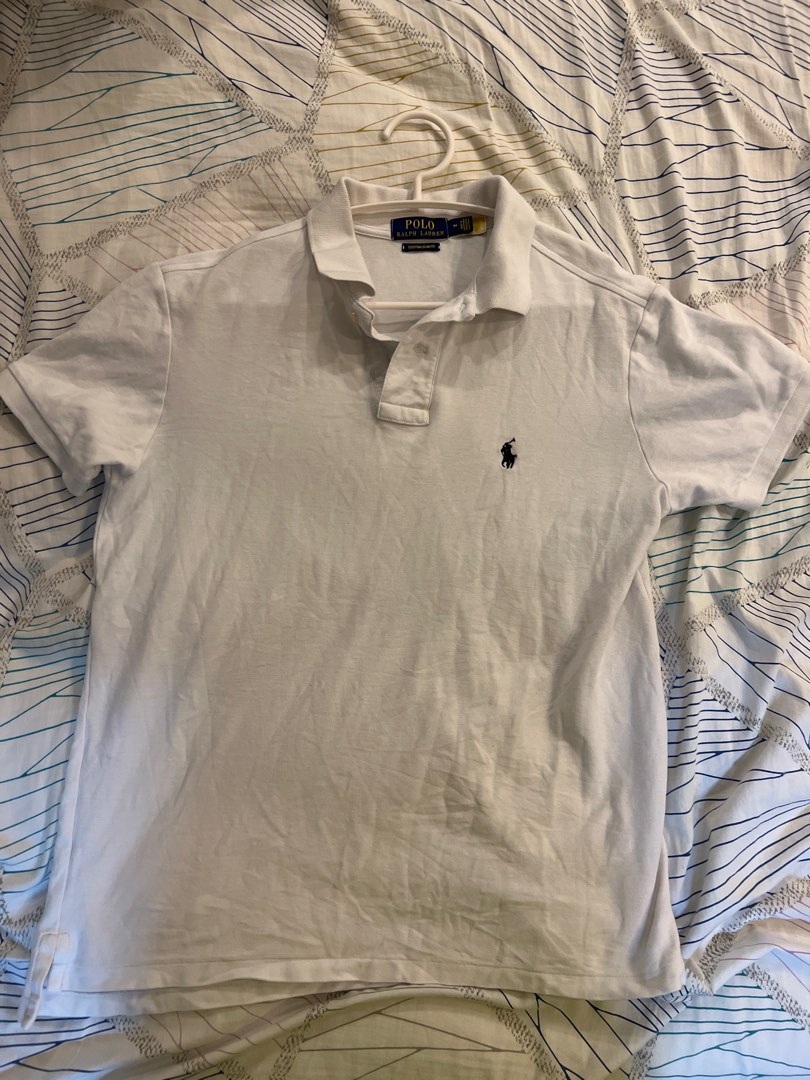 White polo Ralph Lauren shirt, Men's Fashion, Tops & Sets, Tshirts & Polo Shirts on Carousell