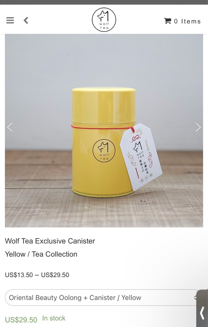 WOLF TEA oriental beauty oolong loose tea leaf (35g) + canister, Food ...