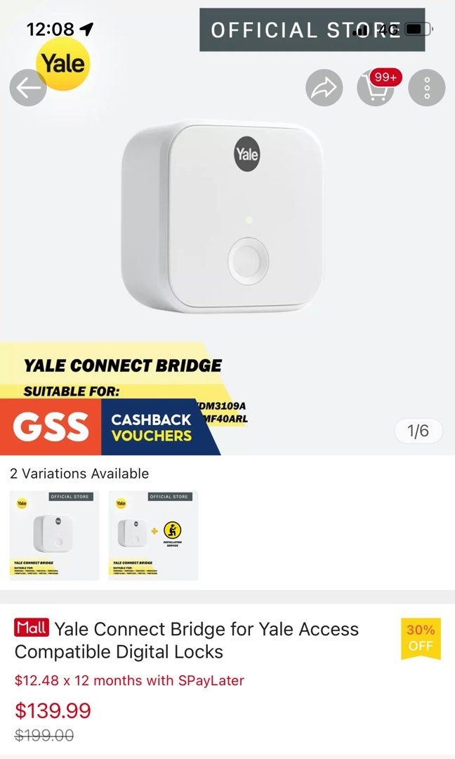 Yale Connect Wifi Bridge, Furniture & Home Living, Security & Locks ...