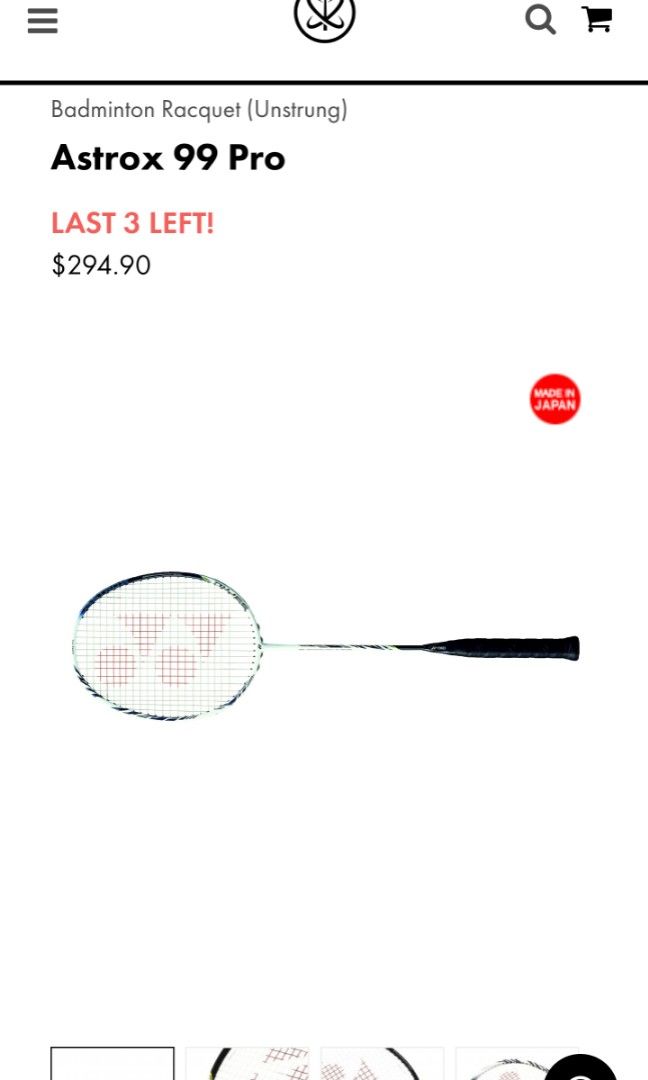Yonex astrox 99pro, Sports Equipment, Sports & Games, Racket & Ball ...