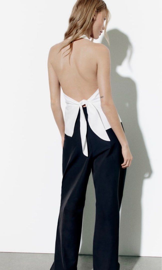 Zara Backless Top White on Carousell