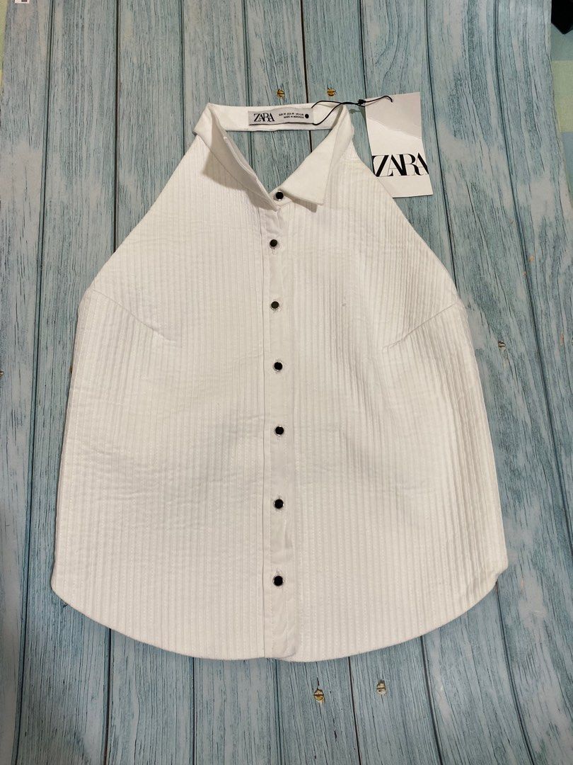Zara Backless Tuxedo Top, Women's Fashion, Tops, Others Tops on Carousell