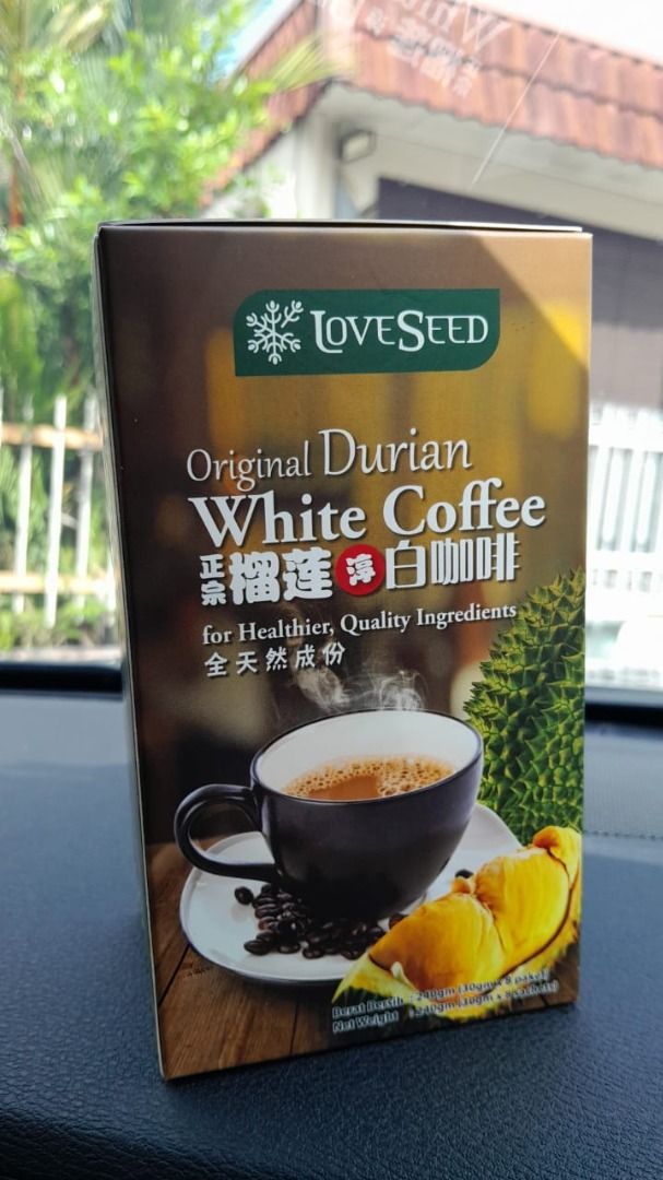 100% Pure Durian white coffee, Food & Drinks, Beverages on Carousell