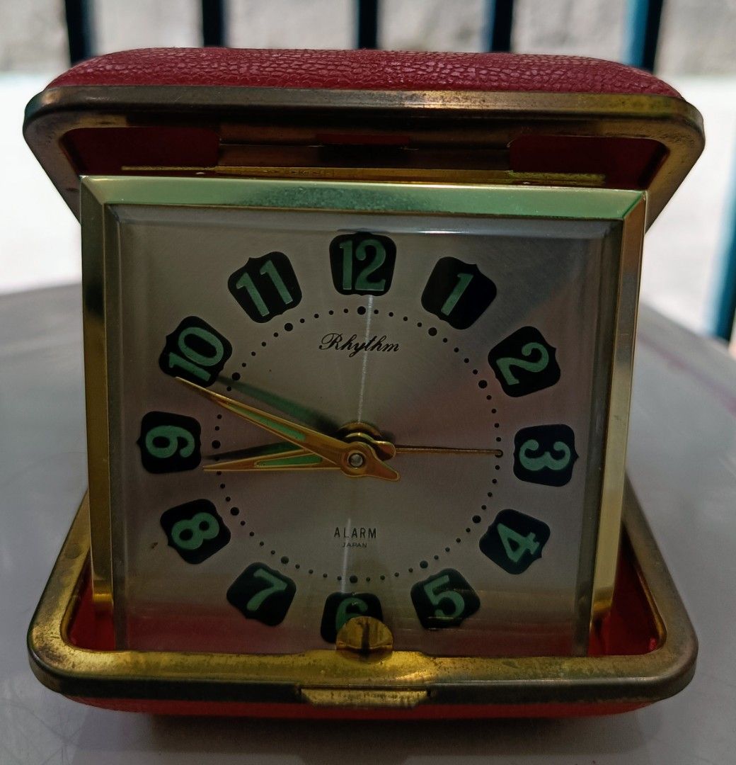 1970s Vintage Manual Wind Mechanical Travel Clock Desk Clock Working ...