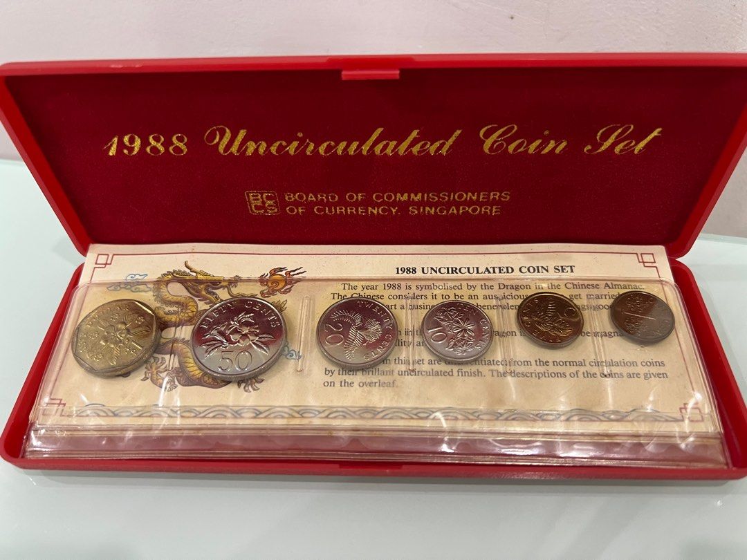1988 Singapore Uncirculated Coin Set, Hobbies & Toys, Collectibles ...