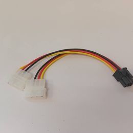 2 IDE Dual 4pin Molex IDE Male to 6 Pin Female PCI-E Y Molex IDE Power Cable Adapter Connector ...