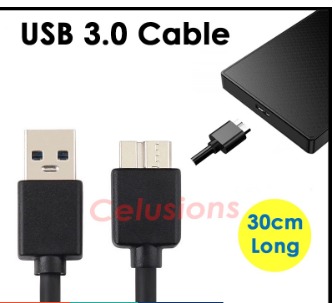 ⭐30 | 40 | 50cm USB 3.0 Cable⭐ For Portable External Hard Drive Hard ...