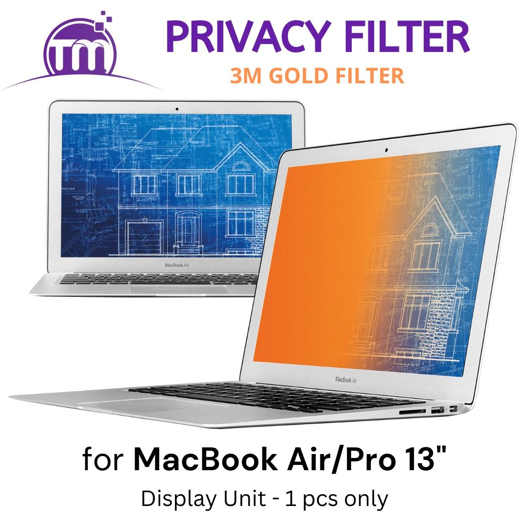 3M GOLD Privacy Filter for MacBook Air & Pro - Display Unit to clear ...