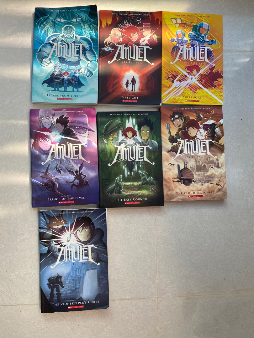 Bundle of 8 Amulet Comics Collection by Kazu Kibuishi, Hobbies & Toys ...