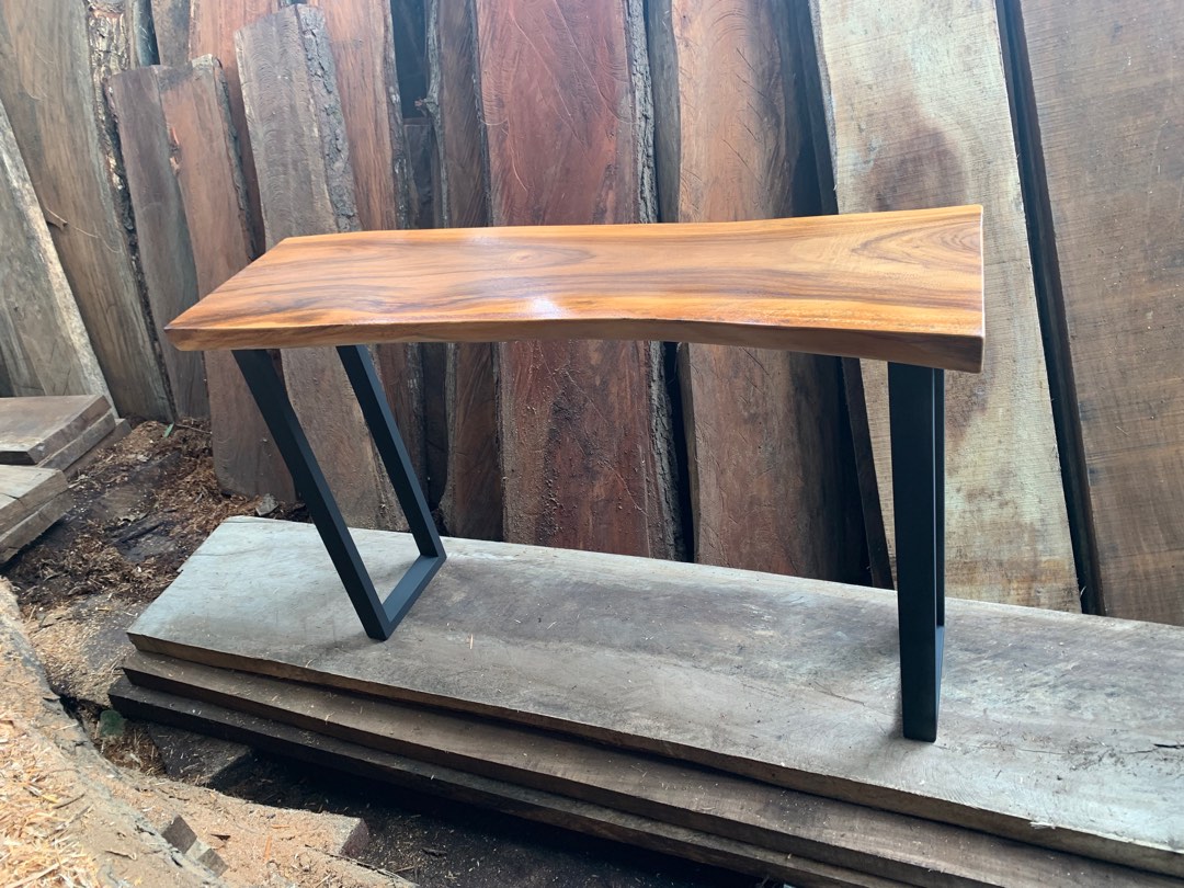 Acacia Top Console Table 120x30-35x77cm on Carousell