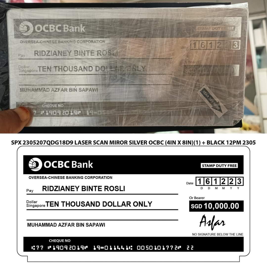 Acrylic Board & Cheque for Wedding, Everything Else on Carousell