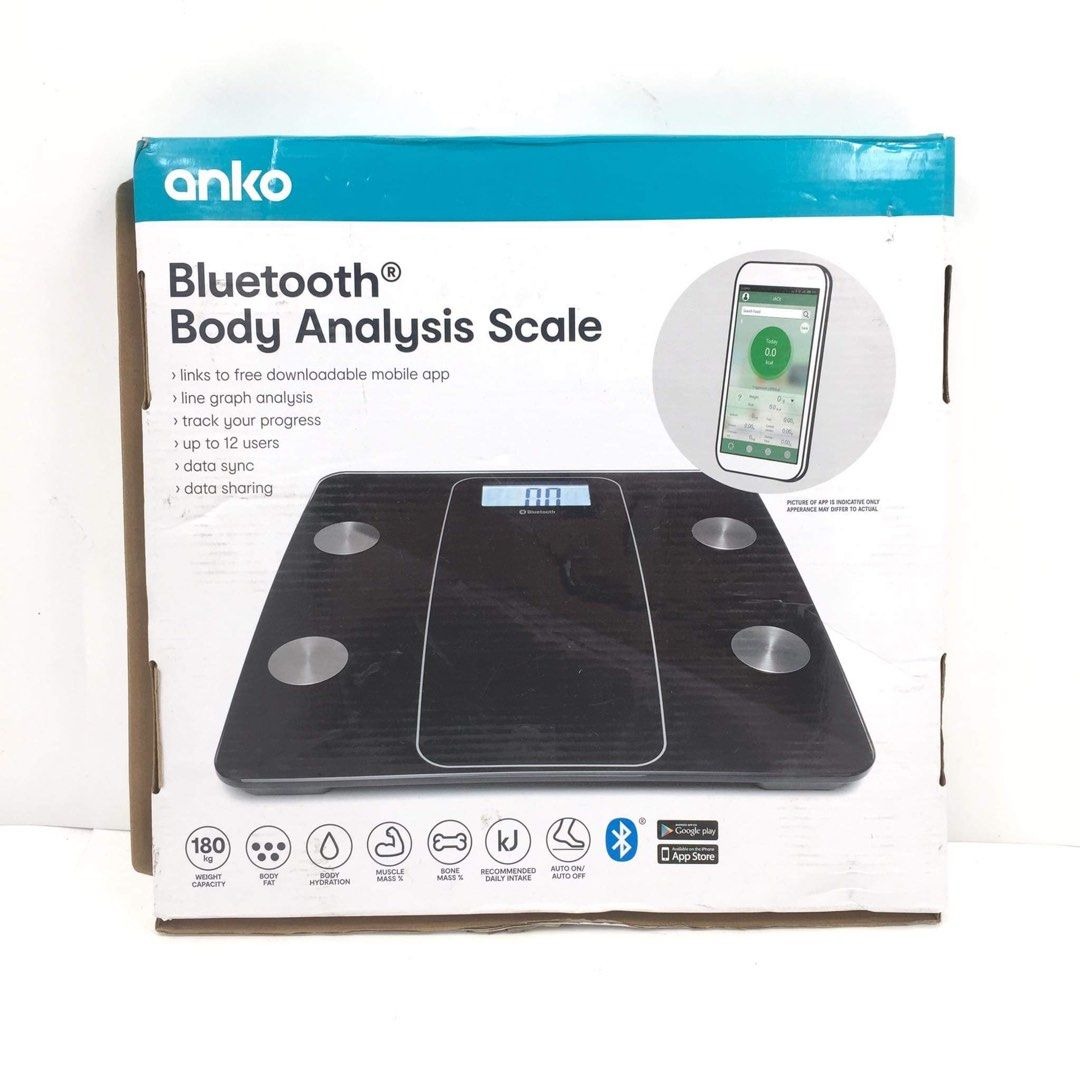 ANKO Bluetooth Body Analysis Scale Weigh Scale Glass Stand, Health ...