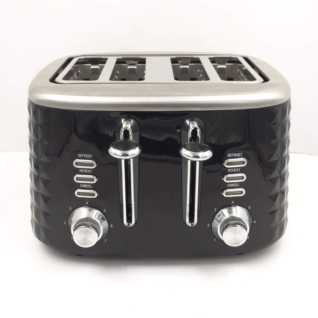 ANKO TA5011C-SA 4-Slice Diamond Toaster - Black on Carousell