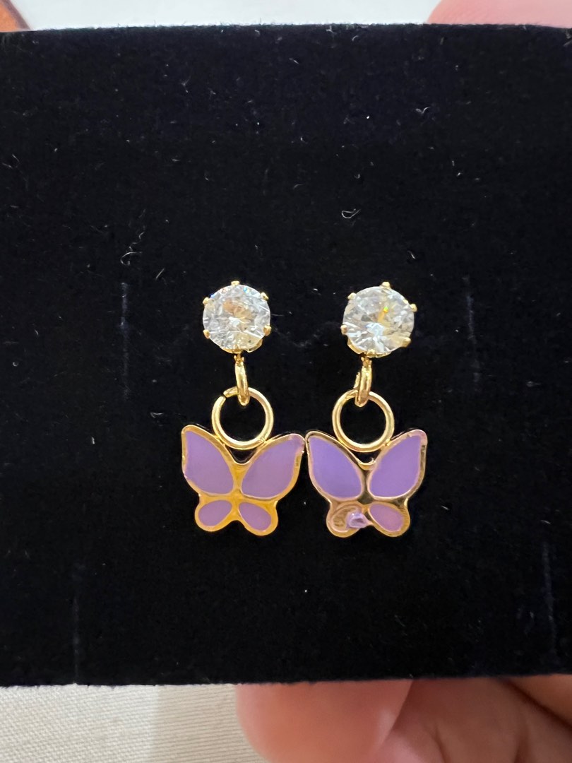 Anting kupu-kupu ungu Titanium on Carousell Anting kupu-kupu ungu Titanium on Carousell