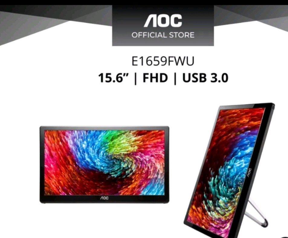 AOC Portable Monitor, Computers & Tech, Parts & Accessories, Monitor ...