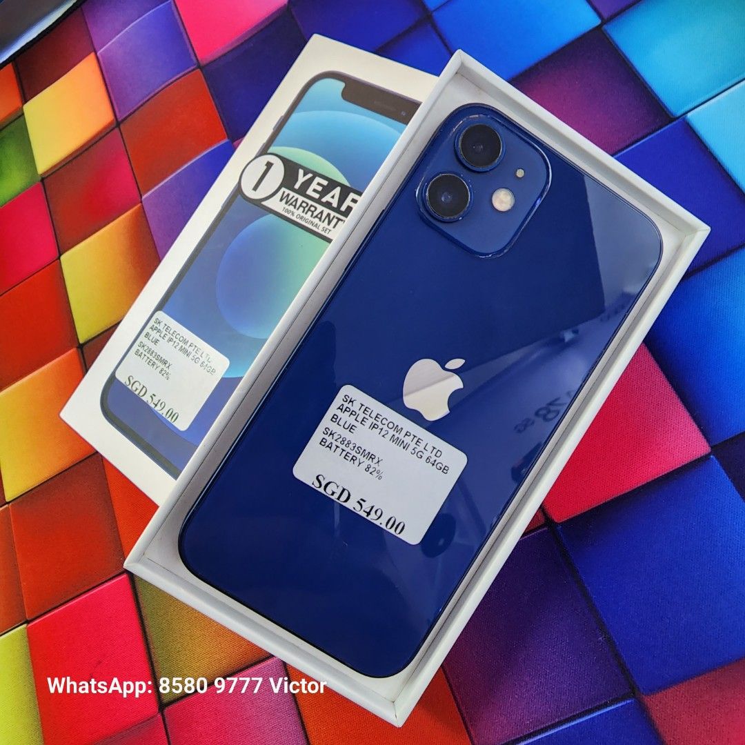 APPLE IPHONE 12 MINI 5G 64GB BLUE (USED) 100% ORIGINAL, Mobile Phones ...