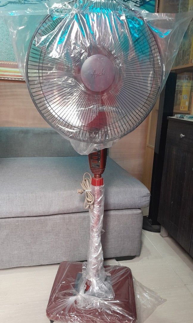 Asahi Classic Stand Fan (Red/Black), Furniture & Home Living, Lighting ...