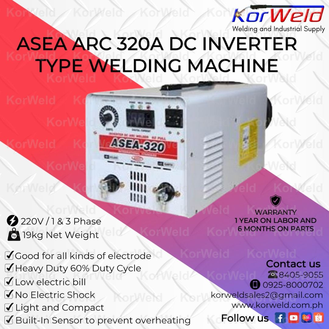 ASEA DC ARC Inverter Welding Machine 320A, Commercial & Industrial ...