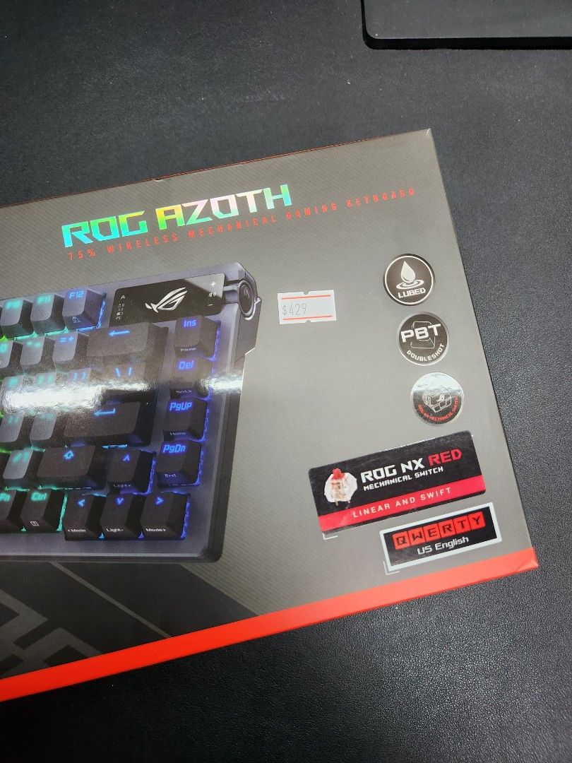 Asus ROG Azoth Wireless Gaming Mechanical Keyboard ( NX Linear Red Keys ...