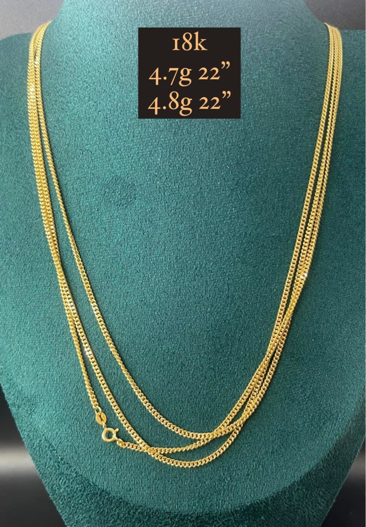 Auth 18K Saudi Gold Chain necklace on Carousell