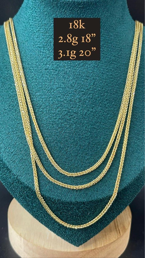 Auth 18K Saudi Gold Chain necklace on Carousell