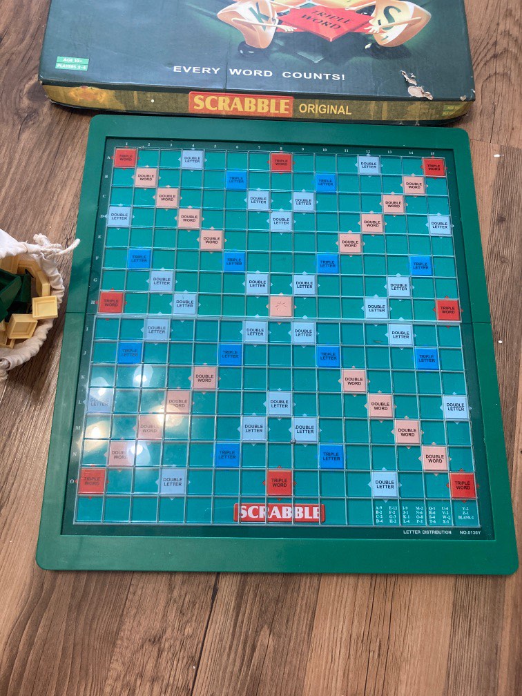 Authentic scrabble original large size, Hobbies & Toys, Toys & Games on ...