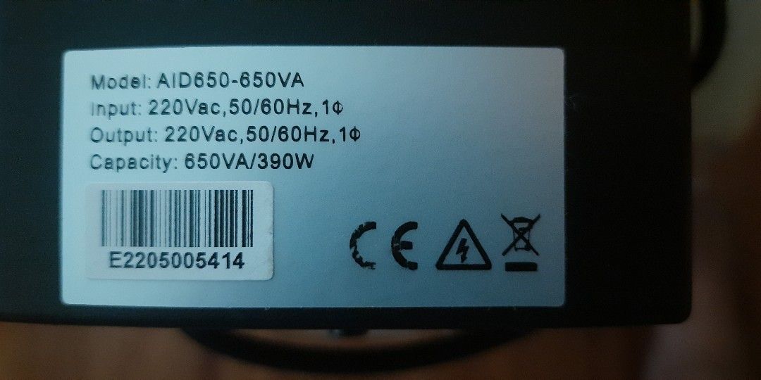 AWP AID650 Aide 390W-650VA with AVR Uninterruptible Power Supply (4 ...