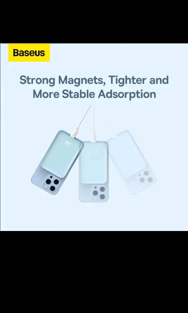 Baseus wireless power bank magnetic magsafe 20W fast charging on Carousell