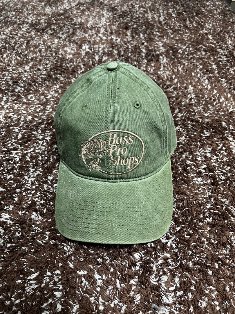 Bass Pro Shops Gone Fishing Embroidered Trucker Hat Cap Moss, Men's ...