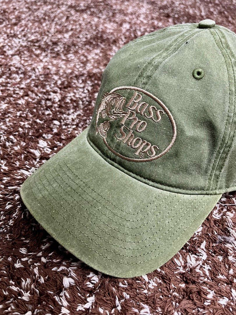 Bass Pro Shops Gone Fishing Embroidered Trucker Hat Cap Moss, Men's ...