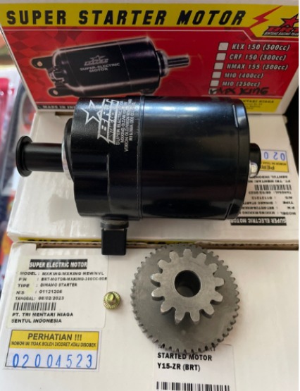 BRT RACING SUPER STARTER MOTOR + STARTER GEAR Y15 SNIPER150 MXKING ...